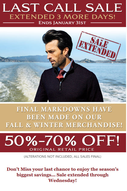 Last Call Sale Extended for 3 More Days! – Ascot Shop