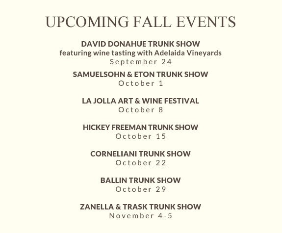 Upcoming Fall Events – Ascot Shop
